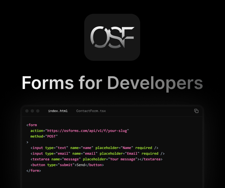 OSForms | The Open-Source Form Backend for Modern Devs